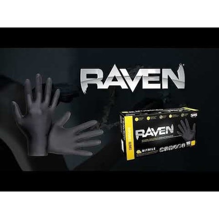 SAS SAFETY Black, L, 7 mil, Nitrile Powder-Free, Disposable Gloves ...