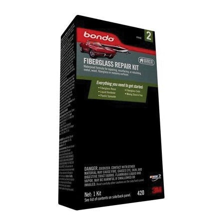 Dynatron Bondo Fiberglass Resin Repair Kit, 420, 1/2 Pint 7010363201 | Zoro
