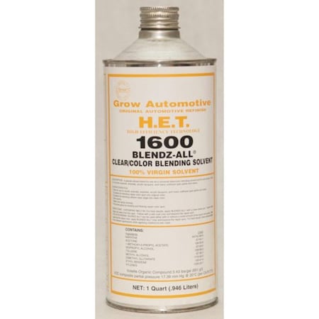Grow Automotive BLENDZ-ALL BLEND SOLVENT Quart 1600/04 | Zoro