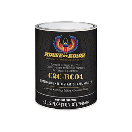 House Of Kolor STRATTO BLUE METALLIC BASECOAT Quart C2C-BC04.Q01 | Zoro