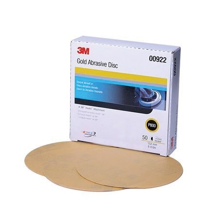 3M 3M Hookit Gold Paper Disc 216U, 00922, 6 in, P800A, 50PK 7000119733 ...