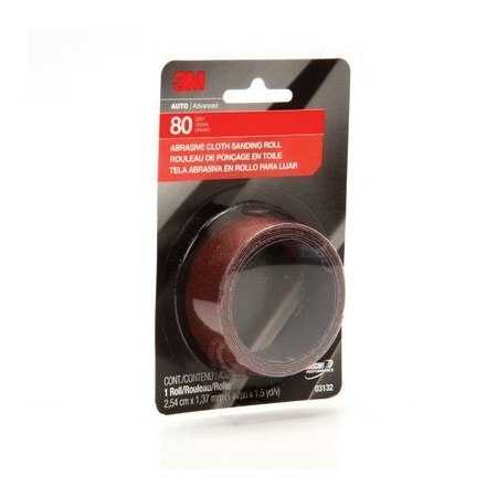 3M 3M Cloth Sanding Roll, 03132, 1 in x 1-1/2 yd, Medium 7010360490 | Zoro