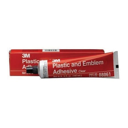 3M Plastic and Emblem Adhesive, 08061, 5 oz, Tube, Tube 7000045518 | Zoro