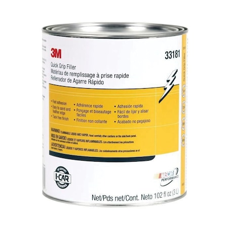3M 3M Quick Grip Filler, 33181, Gallon US, Gallon 7100039451 | Zoro
