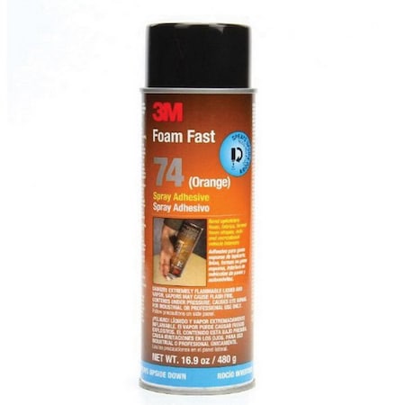 3M 3M Foam Fast 74 Spray Adhesive Orange, Net Wt 16.9 oz, Can ...