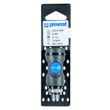 Prevost 1/4in Body x 1/4in MN Industrial prevoS1 Safety Coupling ...