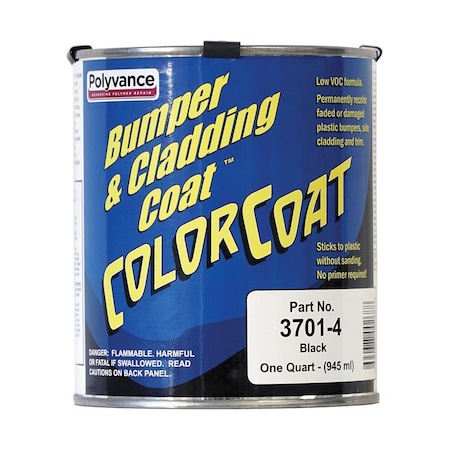 Polyvance Bumper and Cladding Color Black, Quart Quart 3701-4 | Zoro