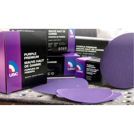 Us Chemical & Plastics 1/2 in W, 18 in L, P80 Grit, Purple 994106 | Zoro