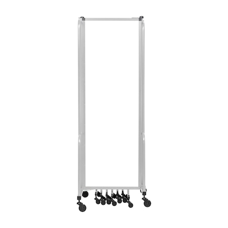 National Public Seating Room Divider, 6' Height, 9 Sections, Clear ...