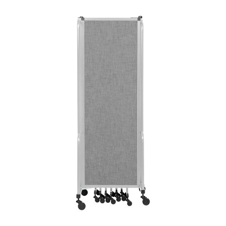 National Public Seating Room Divider, 6' Height, 9 Sections, Grey ...