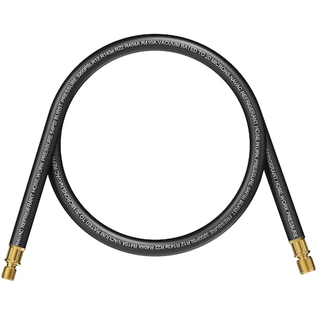 Navac Evacuation Hose, Black, 6', 1/2" Diameter, 1/2" to 1/4" Fitting ...