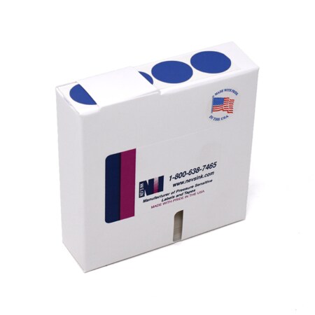 Nevs 1" Color Coding Dots Dk Blue - Roll Form DOT-10RL Dk Blue | Zoro