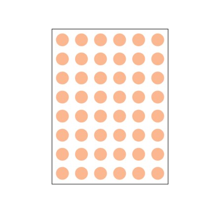 Nevs 1/4" Color Coding Dots Salmon - Sheet Form DOT-14M Salmon | Zoro