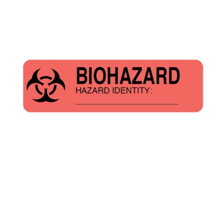 Nevs Label, Biohazard Hazard Identity 7/8" x 3" LBH-20 | Zoro