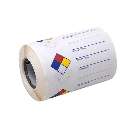 Nevs Label, Chemical name/common name/mfgr/msds#/date 7/8" x 3" L-0653 ...