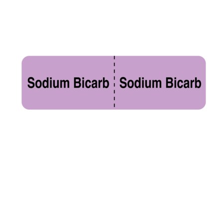 Nevs IV Drug Line Label - Sodium Bicarb/Sodium Bicarb 7/8"x3" Violet w ...