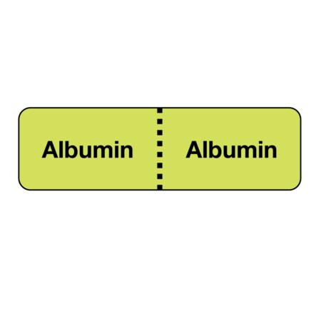 Nevs IV Drug Line Label - Albumin/Albumin 7/8" x 3" Flr Chart w/Black N ...