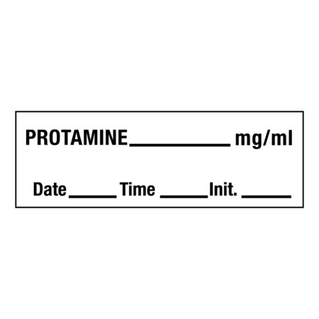 Nevs Protamine_mg/ml DTI 1/2 x 500 1/2 x 500 White w/Black SANT-70 | Zoro