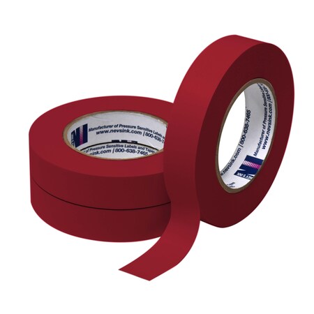 Nevs 1" wide x 60yd Maroon Labeling Tape T-100-Maroon | Zoro