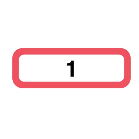 Nevs Position Labels - Horizontal No 1 1/2 x 1-1/2 White w/Red & Black ...