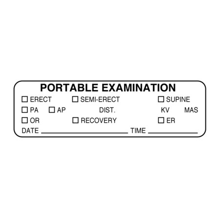 Nevs Portable Exam Labels - Examination Erect Semi-Erect Supine 7/8" x ...