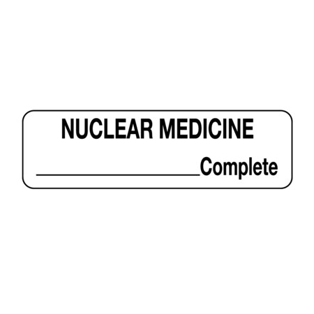 Nevs Nuclear Medicine Labels - Nuclear Medicine Complete7/8"x3" White w ...