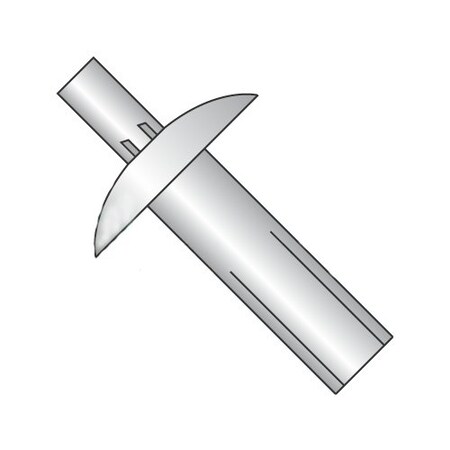 Newport Fasteners Drive Pin Rivet, Brazier Head, 1/4 in Dia., 11/16 in ...