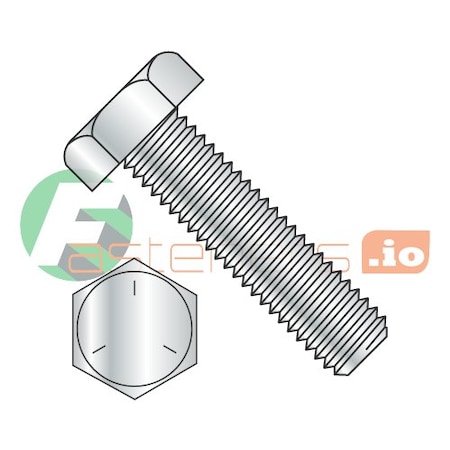 Newport Fasteners Grade 5, 1/4"-20 Hex Head Cap Screw, Zinc Plated ...