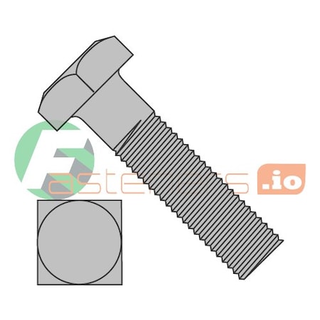 Newport Fasteners Square Head Bolt, Steel, Plain, 1/2"-13 Thread Size ...