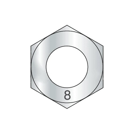 Newport Fasteners Hex Nut, M7-1.00, Steel, Class 8, Zinc Plated, 5.50 ...