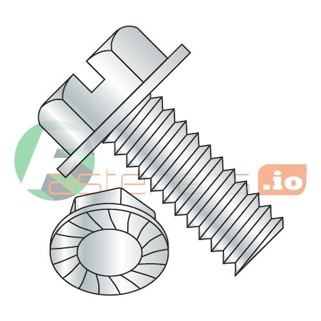 Newport Fasteners 1/4"-20 x 3/8 in Slotted Hex Machine Screw, Zinc ...