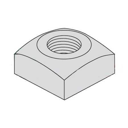 Newport Fasteners 3/8-16 Regular Square Nuts/Steel/Hot Dip Galvanized ...