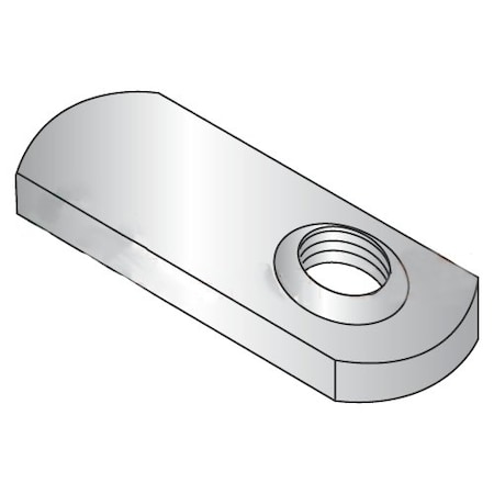Newport Fasteners Tab Weld Nut, 1/4"-28, 18-8 Stainless Steel, 0.52 in ...