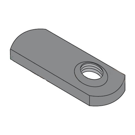 Newport Fasteners Tab Weld Nut, #10-32, Steel, 0.453 in Wd, 0.64 in Lg ...
