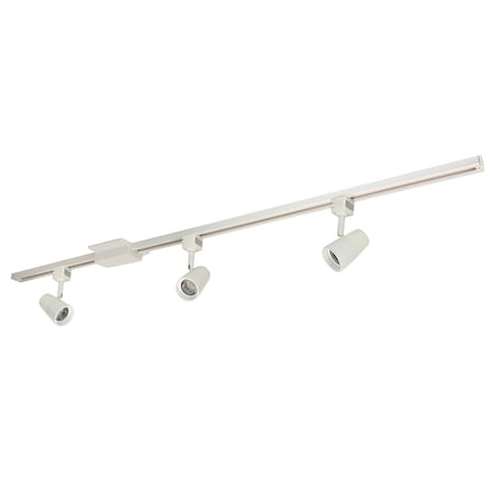 Nora Lighting 4-ft Track Pack (3) MAC 90+ CRI 4000K Track Heads, White ...