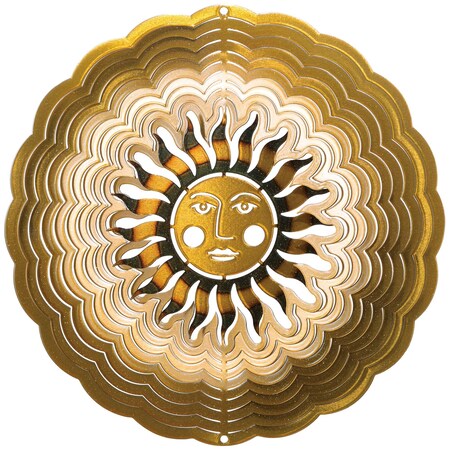 Next Innovations Small Sun Face Antique Gold Wind Spinner 101405019 ...