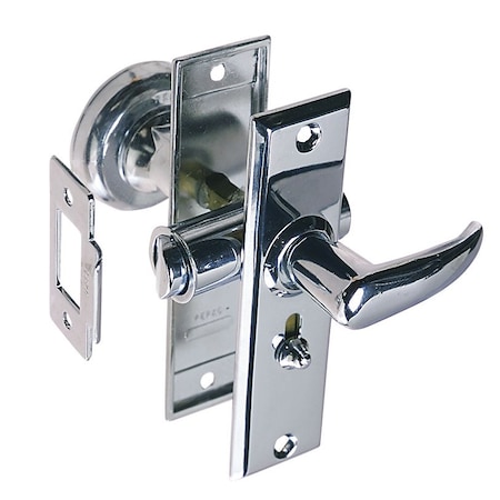 Perko Perko 0567DP0CHR Tubular Latch Set with Sliding Lock Button ...