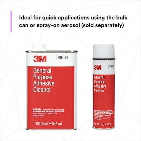 3M General Purpose Adhesive Cleaner, 08984, 1 Quart, 6 per case ...