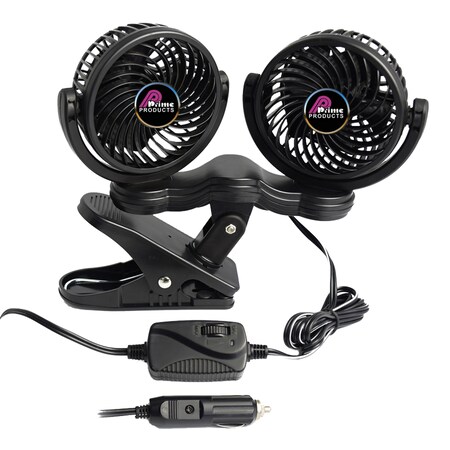 Prime Products Prime Products 06-0507 Dual Head Clip-On Fan - 12V ...