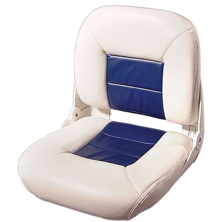 Tempress 54678 Navistyle Low-Back Boat Seat - White/Blue 54678 | Zoro