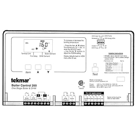 Tekmar Tekmar 260 Boiler Control for 1-Stage Boiler & DHW 260 | Zoro