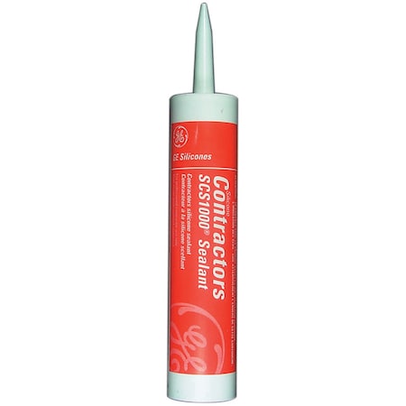 Ge GE SCS-1002 Contractors SCS1000 Silicone Sealant - White SCS-1002 | Zoro
