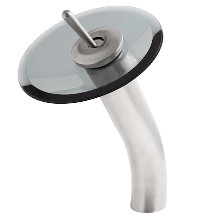 Novatto FALLS Single Lever Waterfall Vessel Faucet, Brushed Nickel ...