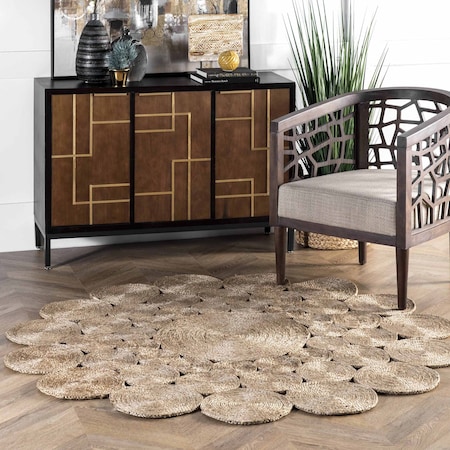 Nuloom Eden Circle Braided Jute Area Rug 8ft CJSN01A-R808 | Zoro