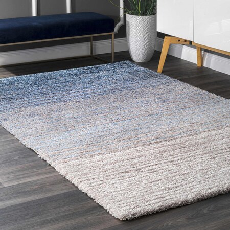 Nuloom Drey Striped Shag Area Rug 4ft x 6ft HJZOM2A-406 | Zoro
