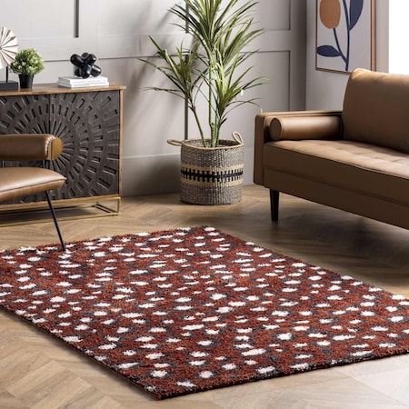Nuloom Lennon Cozy Shag Leopard Area Rug 4ft x 6ft OZFG09B-406 | Zoro