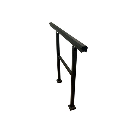 Nuvo Iron 3-Step Aluminum Stoop Railing Kit 48in. L x 34.75in. H Powder ...