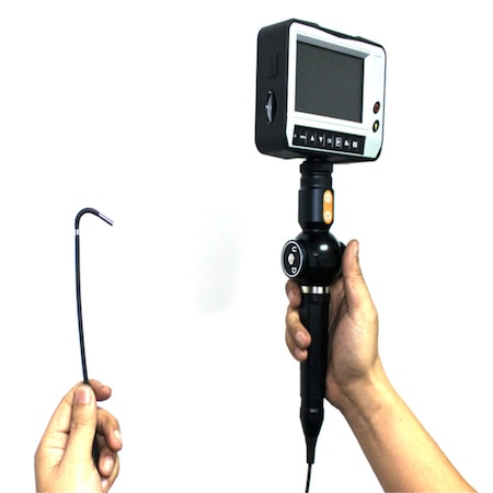 Vividia Articulating LCD Borescope, 2.8mm, 5ft Long, 4.5 Monitor, Four ...