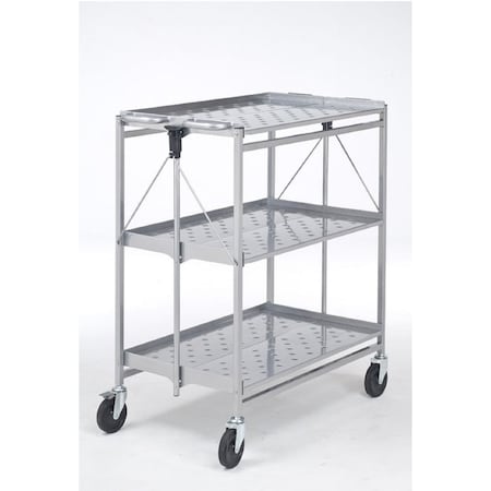Master Grade Folding Master Busing Cart, 500 lb Cap, 5"SwvlCstr, 34" X ...