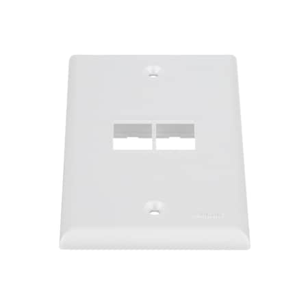 Panduit 2-Port, Single Gang, Flush Mount Face NK2FNWH | Zoro